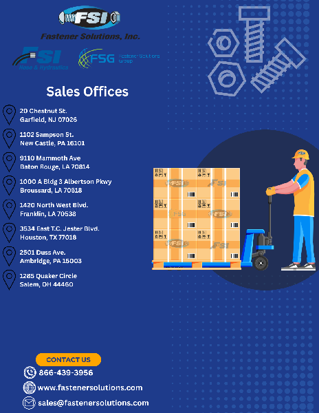 Fastener Solutions, Inc - Warehouse Locations