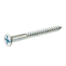 Particle Board Screws, Flat Phillips, Zinc Cr+3 (Inch)