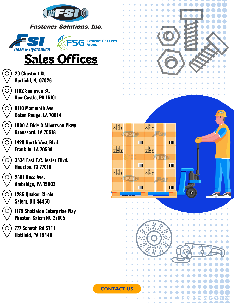 Fastener Solutions, Inc - Warehouse Locations