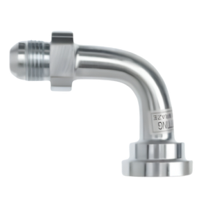 12 MJ x 12 Code 61 Flange 90° Elbow Swept Hydraulic Adapter
