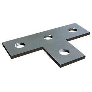 1-5/8" x 2-1/4" x 3" x 1/4" 4-Hole T-Shape Flat Strut Fitting, Pre ...