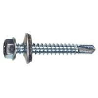 Self Drilling Screw, Hwh Unslotted W/ Bonded Washer, Zinc Cr+3 (Inch)