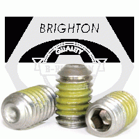 Cup Point Socket Set Screws, Nylon Patch, Stainless Steel 18 8 (Inch)