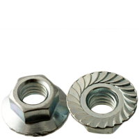 SERRATED FLANGE HEX LOCKNUT, CASE HARDENED, ZINC CR+3 (INCH)